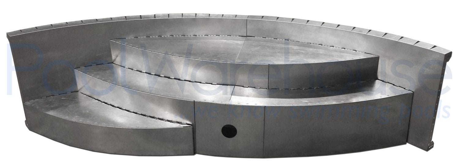 Inground Steel Swimming Pool Steps | Pool Kits | Pool Warehouse