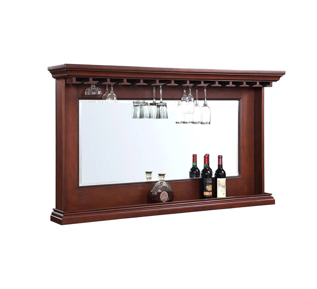 Seville Back Bar Mirror with Walnut Finish - Pool Warehouse