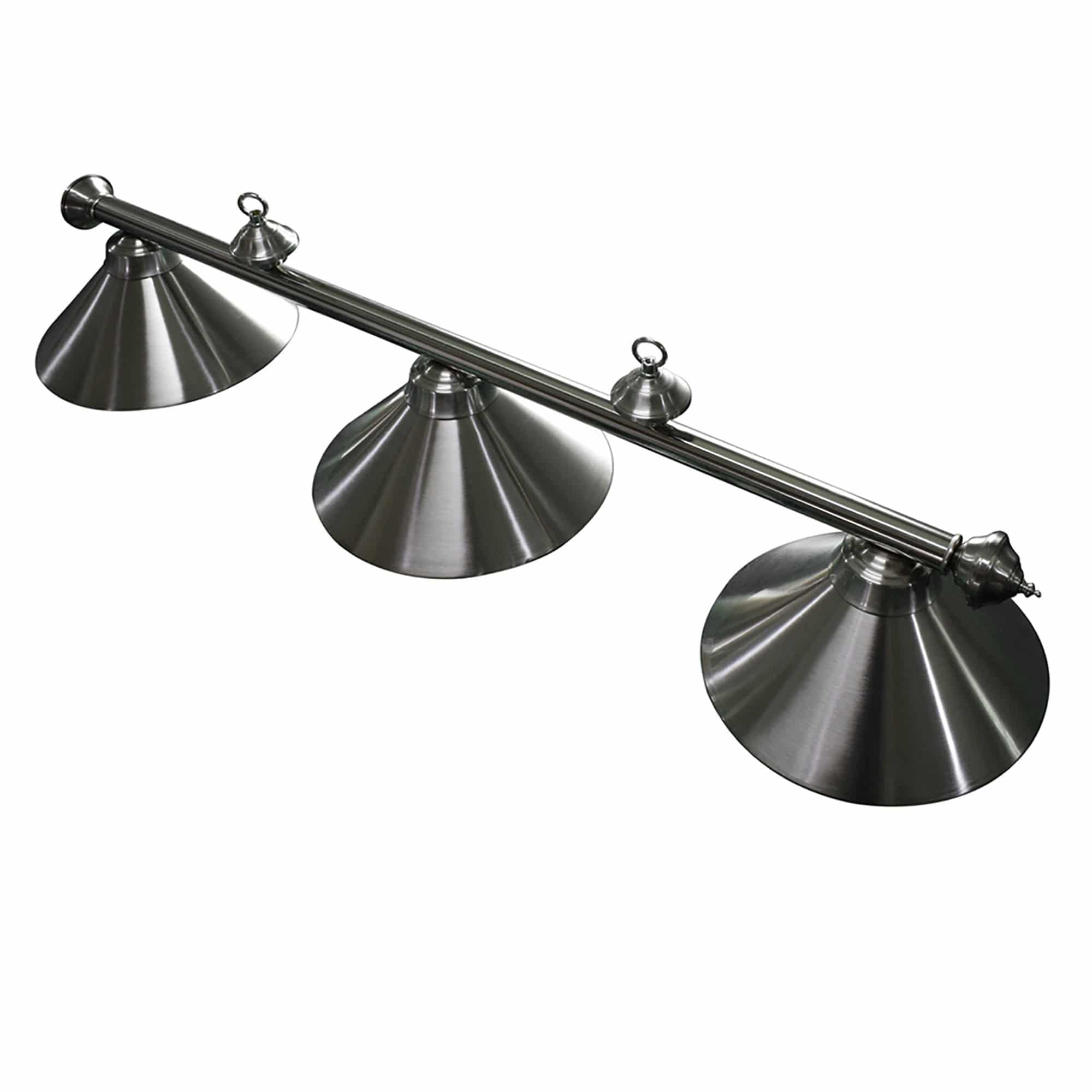 Soft Brushed Stainless Steel 3-Shade Billiard Light - Pool Warehouse