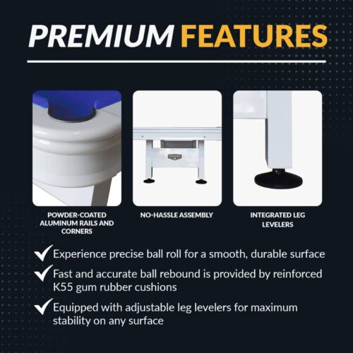 Alpine 8' Outdoor Pool Table with Aluminum Rails & Waterproof Felt