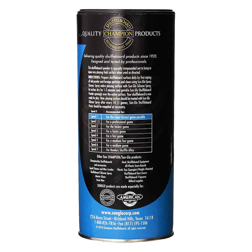 Sun-Glo Speed 1 Shuffleboard Table Powder - Pool Warehouse