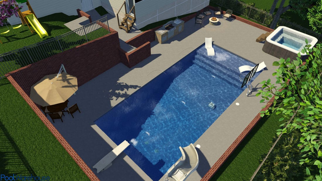 3D Pool Layout With Backyard And Video Walkthrough (Not For Permitting ...