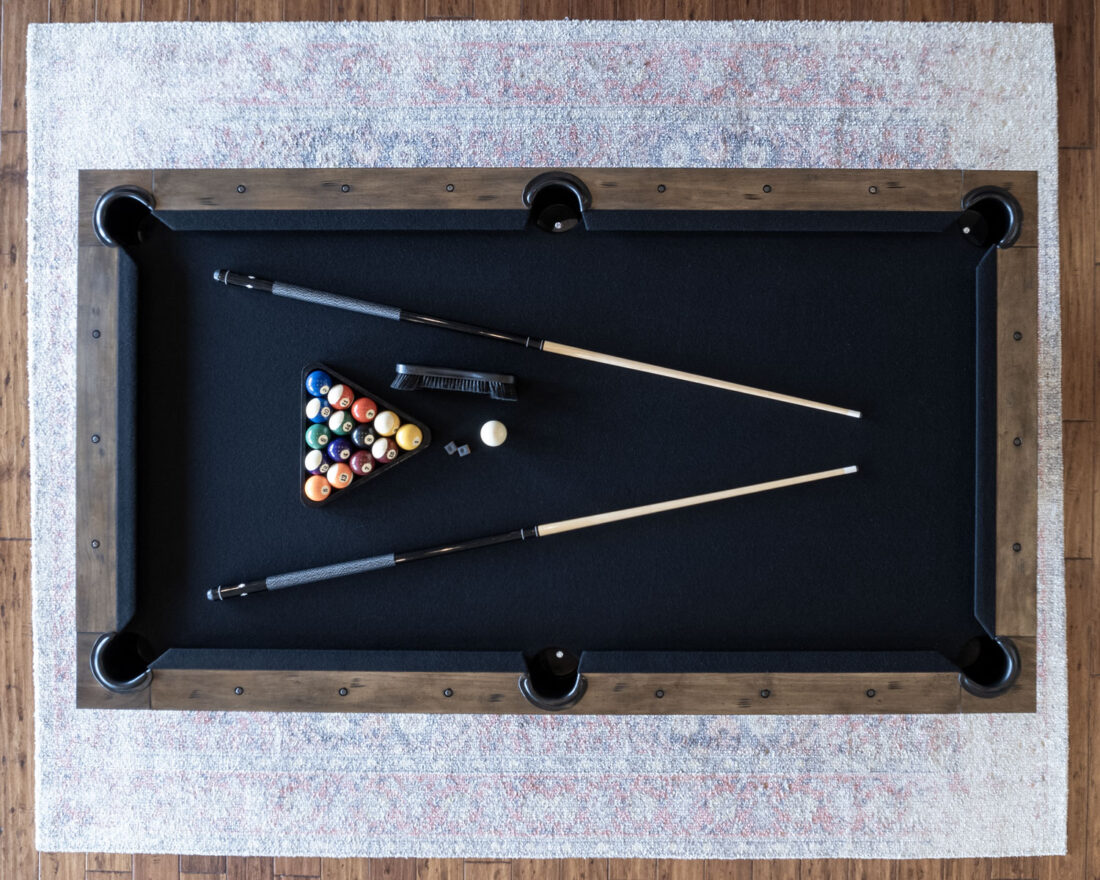 Aspen Nights Handcrafted Distressed Wood 7' Pool Table