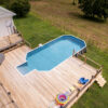 14' x 28' Grecian DIY Semi-Inground Pool Kit With Steel Step