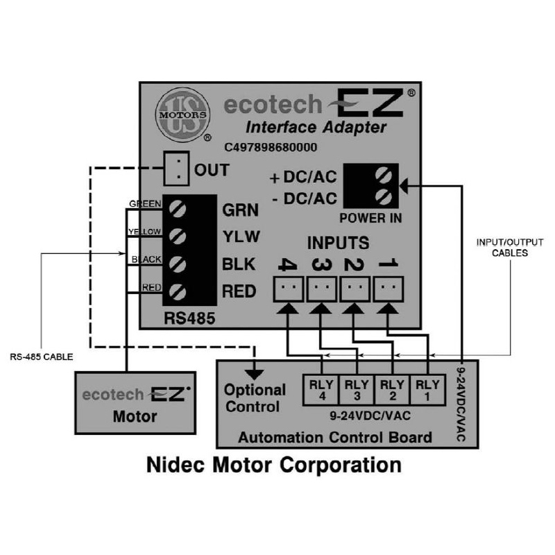 Nidec EZCOM1 Variable Speed Interface Adapter