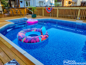 14' x 28' Grecian DIY Semi-Inground Pool Kit With Steel Step