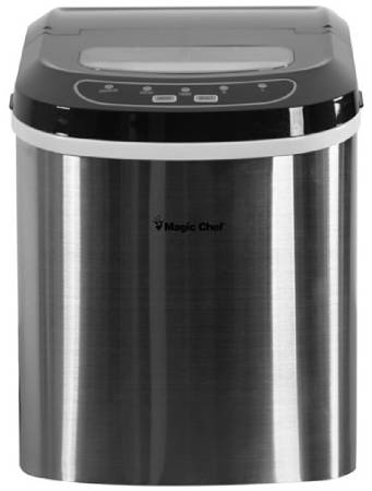 Magic Chef MCIM22ST Stainless Steel 27 lb. Portable Ice Maker