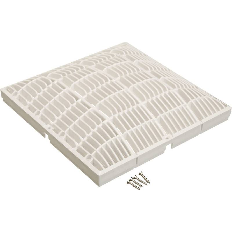 Waterway 640-4740 V 12"x12" White Flat Universal Grate