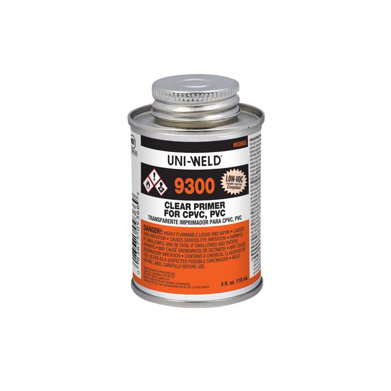 Oatey Supply 9366S Uni-Weld 9300 Clear PVC/CPVC Primer 4oz