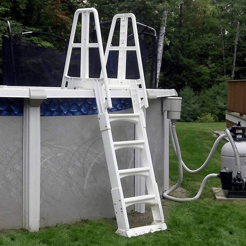 Vinyl Works Canada SLA-W White Slide Lock A-Frame Ladder