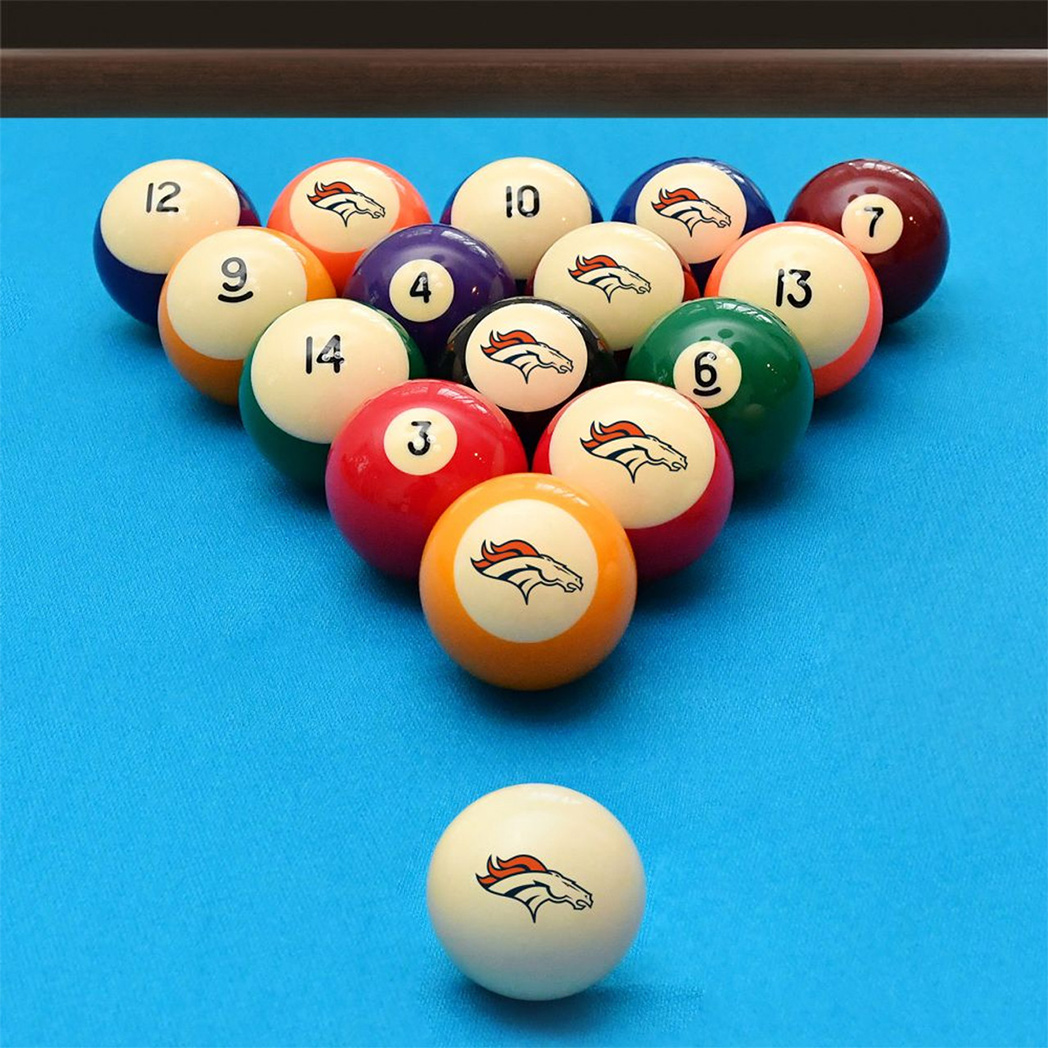 Imperial Denver Broncos Retro Billiard Balls