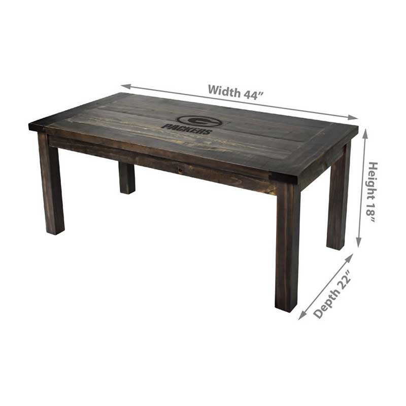 Imperial Green Bay Packers Reclaimed Coffee Table