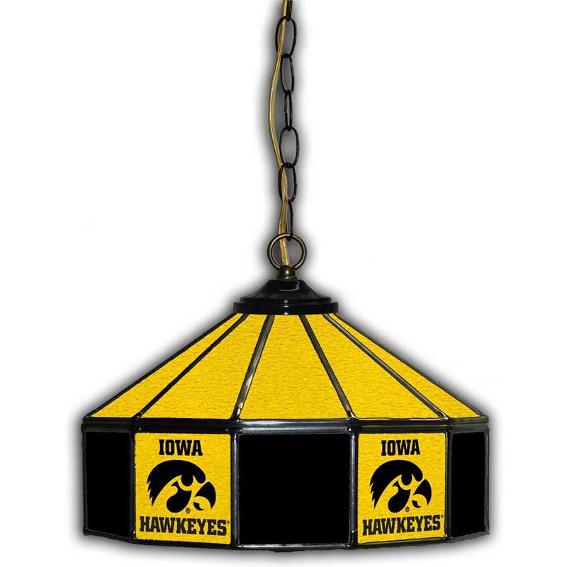 Imperial University of Iowa 14" Glass Pub Lamp - Pool Warehouse