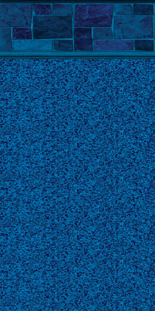 Blue Courtstone with Blue Stardust Inground Pool Liner