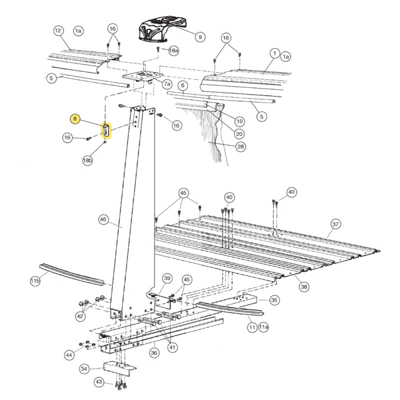 Century Above Ground Replacement Outer Connector Bracket