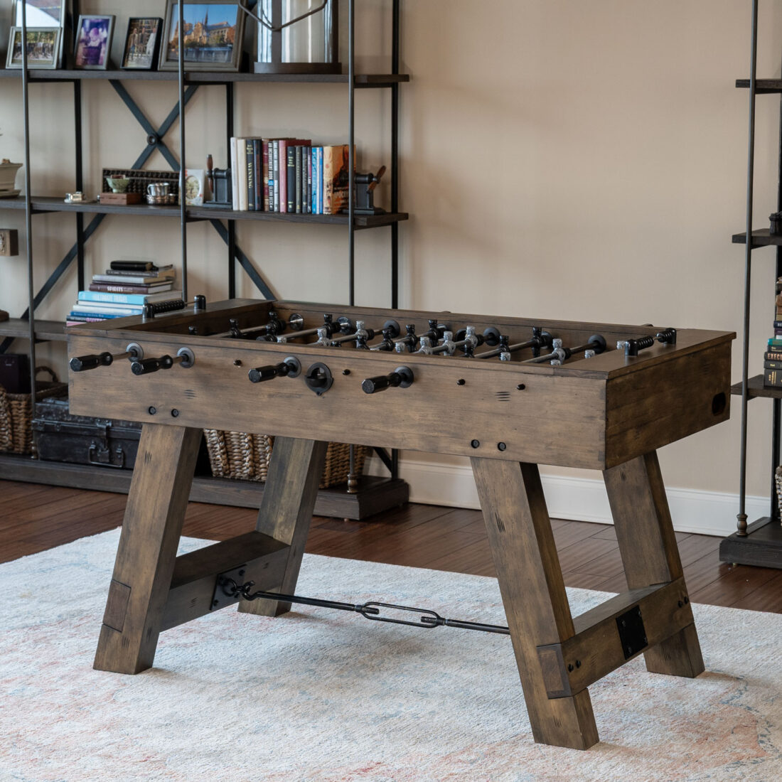Aspen Nights Distressed Wood Foosball Table - Pool Warehouse