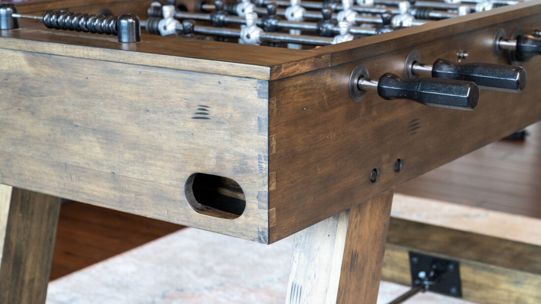Aspen Nights Distressed Wood Foosball Table - Pool Warehouse