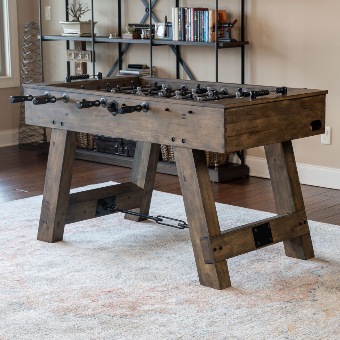 Aspen Nights Distressed Wood Foosball Table - Pool Warehouse