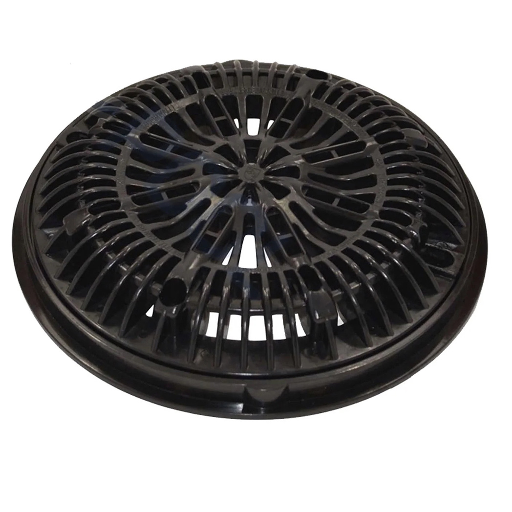 CMP 25537-004-000 Main Drain A/V Lid & Frame, Gunite, Black