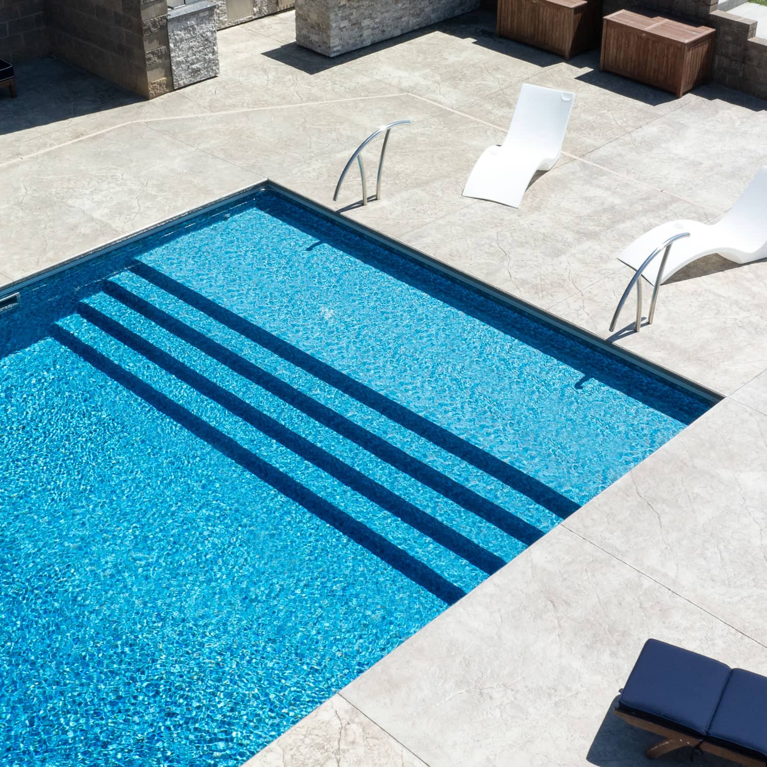 Inground Steel Swimming Pool Steps | Pool Kits | Pool Warehouse