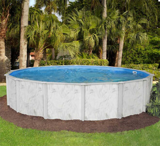 24' Round 48" Deep Coastal Above Ground Pool Kit - Pool Warehouse