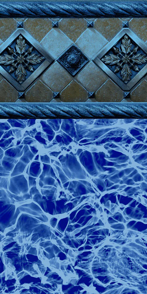 Bayview Slate with Blue Diffusion Inground Pool Liner - Pool Warehouse