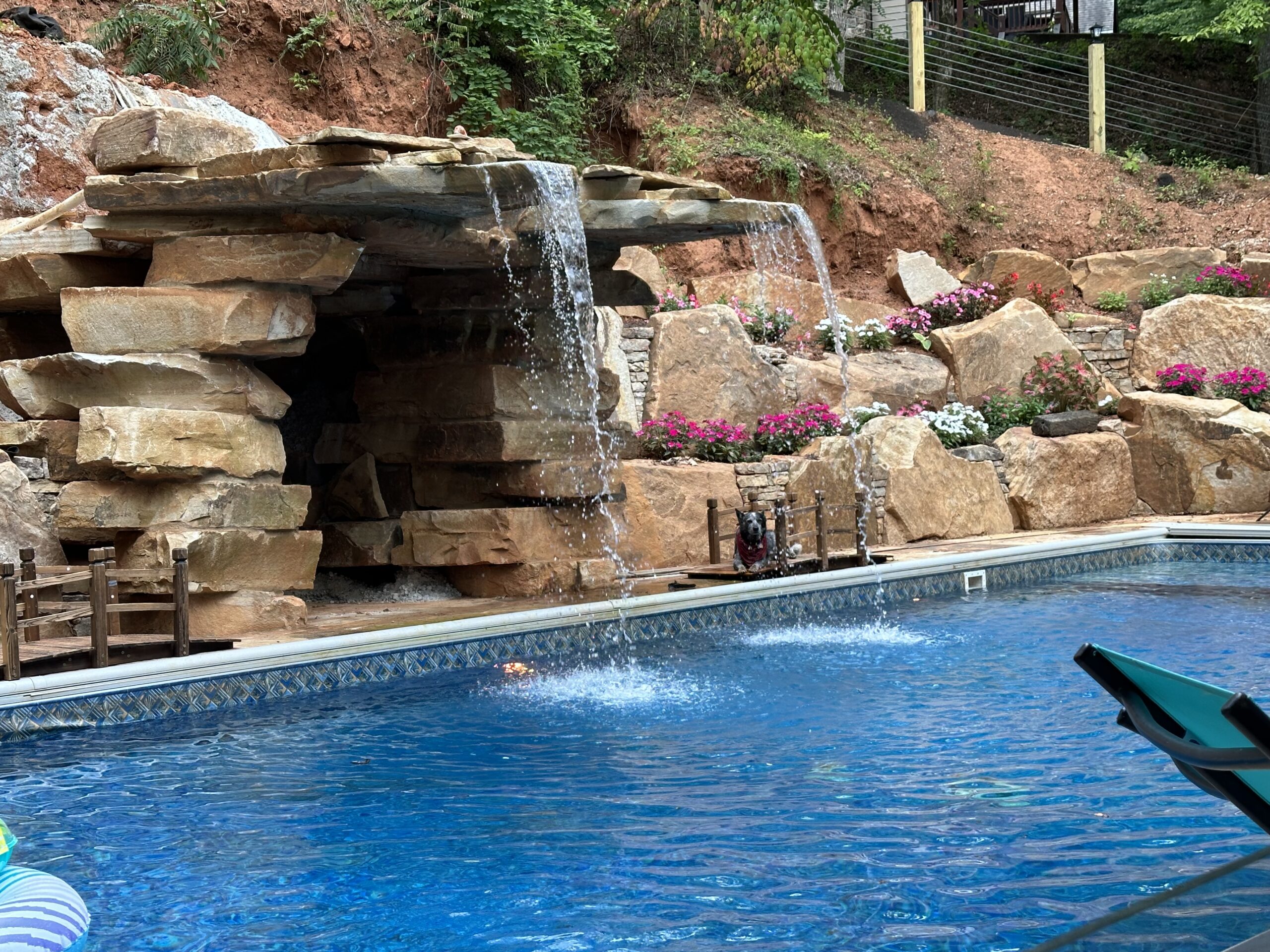 20' x 50' Rectangle Pool with Waterfall - Pool Warehouse